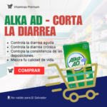 ALKA AD 60 TABLETAS (Anti-Diarreico) Dispensador – Vitaminas Premium